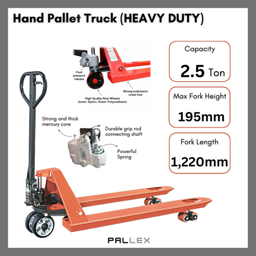 Hand Pallet Truck 2.5ton - Standard | Pallex Malaysia