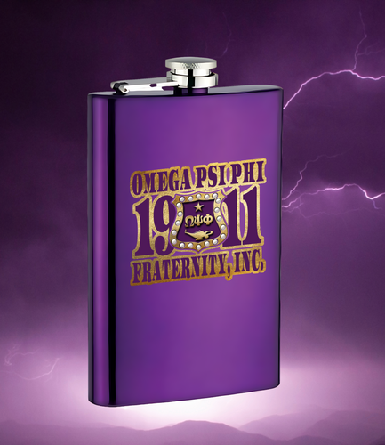 8 oz. Royal Purple Stainless Steel Hip Flask You Choose Your Design ...
