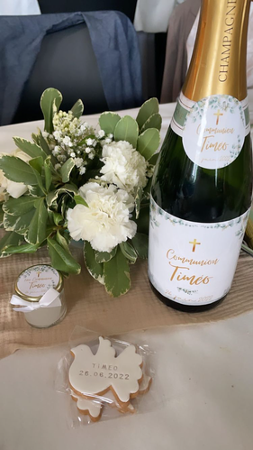 Etiquette Champagne/Champomy | M & Paillettes