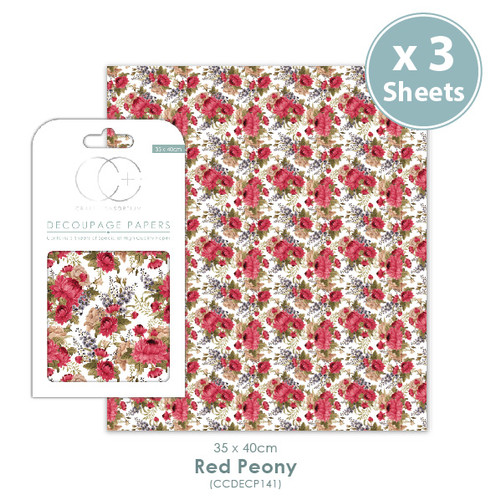 Red Peony - Decoupage Papers Set | trade