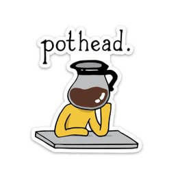 "Pot head" Vinyl Sticker | Rooted Vibes - Shop