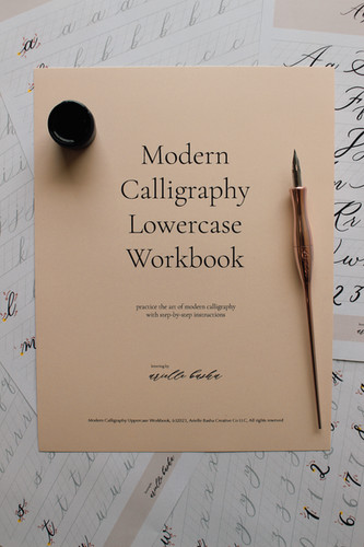 Modern Calligraphy Lowercase Workbook | Atlanta Calligraphy