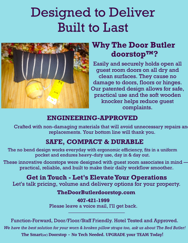 The Door Butler doorstop™ (By the Unit) | DJMCW Hotel Supply