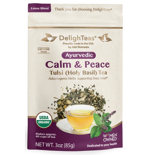 Ayurvedic Calm & Peace Tulsi Tea - Loose Blend | DelighTeas