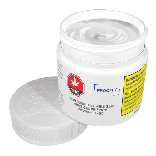 Full Spectrum CBG CBD THC Relief Cream PROOFLY Topicals Full Spectrum CBG CBD THC Relief Cream PROOFLY Topicals