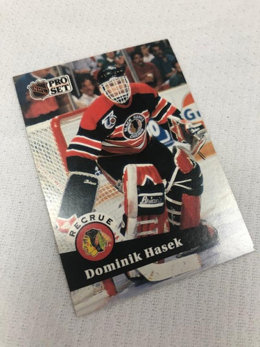 Dominic Hasek Signed Rookie Card | Skatebladz.com