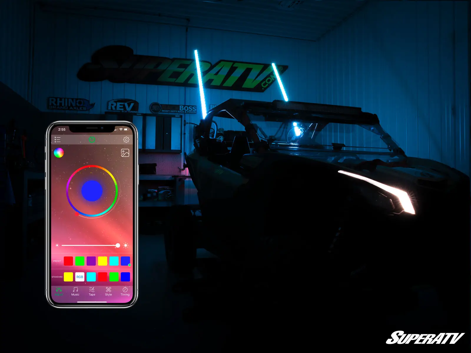 SUPERATV RGB LED WHIP LIGHTS | Right Coast Off-road