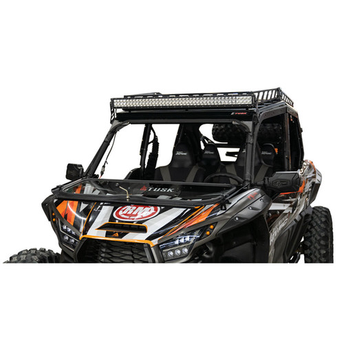 Tusk UTV Folding Glass Windshield with Windshield Wiper- Kawasaki KRX ...