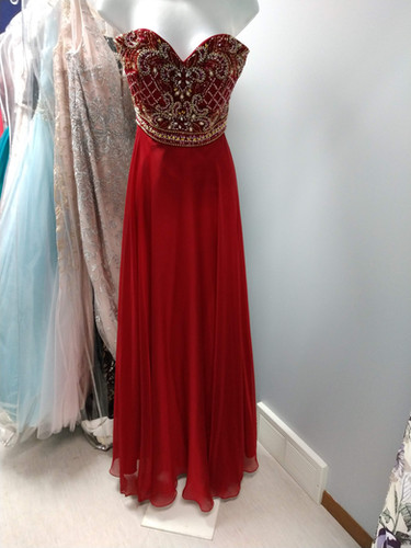 Studio 17 Sleeveless Prom Dress in Red | weddingsbydeb