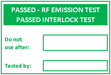 Pack of 200 Microwave Emission Tested Labels | FirstStopSafety