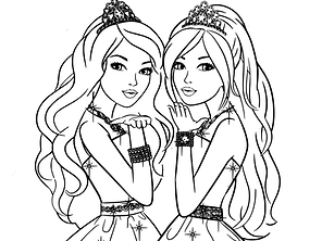 coloring pages princess barbie