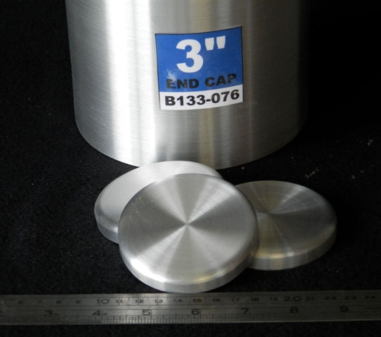 133-076: END CAP 76mm (3 inch) OD x 1.6mm Ali | Elpro Direct