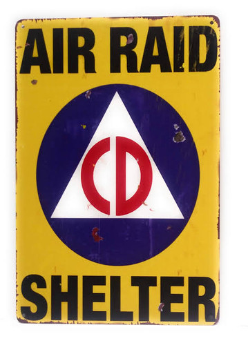 Placa Decorativa Air Raid Shelter 30x20cm MDF | NosRastrosdaHistória
