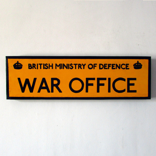Placa British War Office - 50x15cm MDF | NosRastrosdaHistória