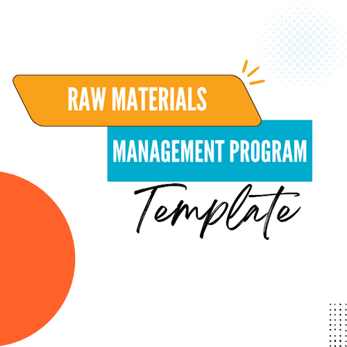 Raw Materials Management Program Template | Pharmalliance