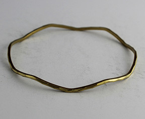 Wave Shaped Bangle With Pattern 31 | tri-bro-mfg