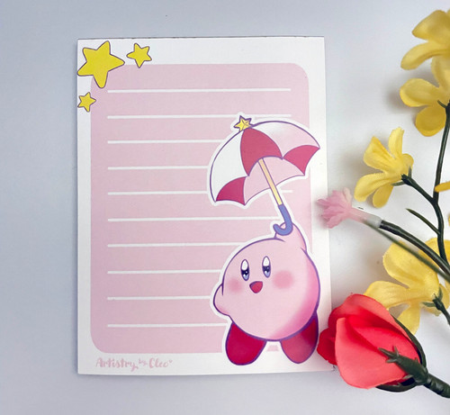 Umbrella Kirby Note Pad | Artistry by Cleo