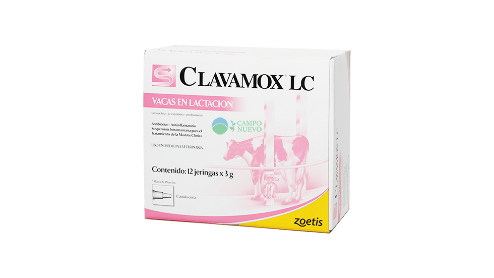 Clavamox LC Zoetis 12 Jeringas 3gr.