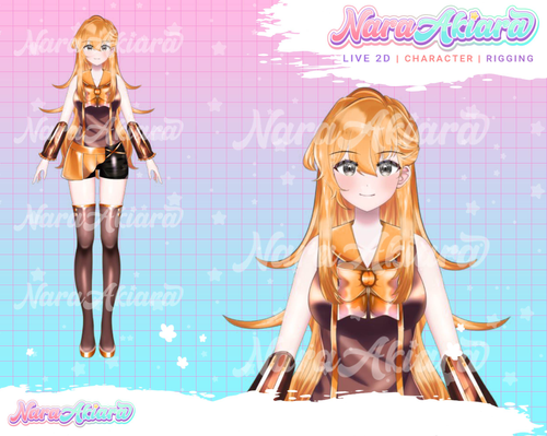 Vibrant Orange-Haired Anime VTuber Models: Embrace the Energy of Live2D ...