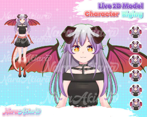 Embark on a Fiery Journey with Vtuber Live2d Anime Red Little Dragon ...