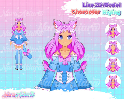 Adorable Pink Cat Girl Anime VTuber Models: Bring Out Your Playful Side ...