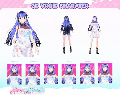 The Unconventional 3D Vroid Model Anime Girl Painter Ready for ...