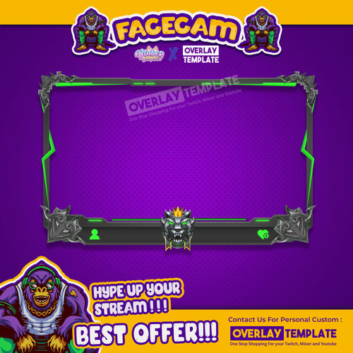 Animated Facecam Head Tiger for Frame Your Stream with Dynamic Style ...