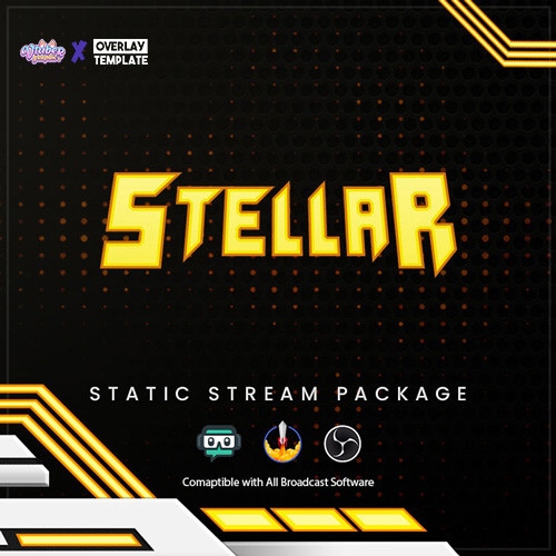 Stella Animated Overlay Package A Celestial Touch for Every Streamer and Gamer | Vtubergraphic