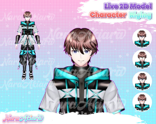 Discover the Brown Haired Cyberpunk Male Vtuber Live2D Models for ...