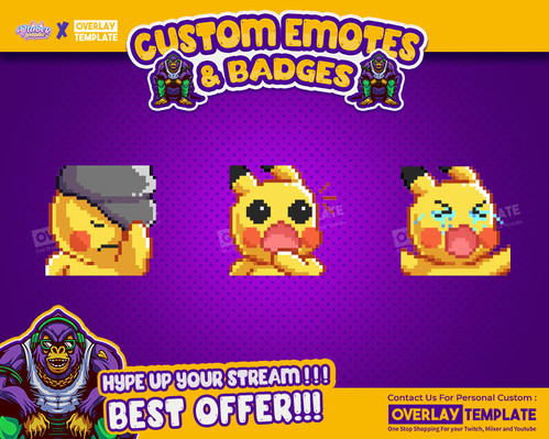 Pikachu Pack 2 Pixelated Emote Set 2 to Supercharge Your Chat Fun ...