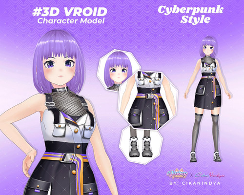 3D Vroid Model Kikyo Mishe Anime Style Character Avatar for Streamers ...