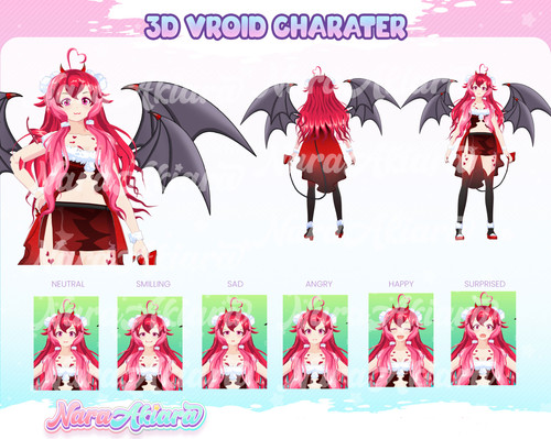 Cast a Spell on Your Stream with a Red Devil Love Anime Girl Suitable ...