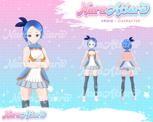 Stunning 3D Vroid Models: Vibrant Blue-Haired Anime Girls Brought to ...