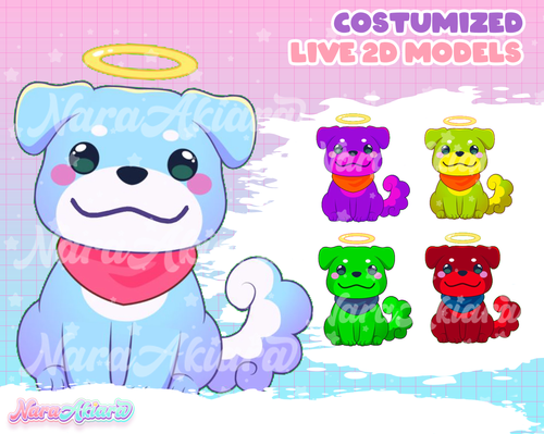 Stream in Style with Vtuber Live2d Model Fantasy Pet Dog Collection ...