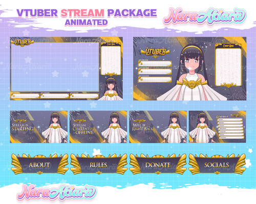 Elevate Your Vtuber Streams with the Ultimate Overlay Stream Package ...