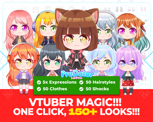 Discover Infinite Vtuber Chibi Designs: Blend & Combine Over 150 ...