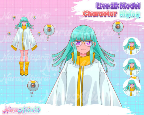 Level up Your Streams with Vtuber Live2d Anime Yellow Cyber Girl with ...