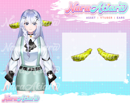 Adorable Yellow Furry Ears VTuber Asset for Vtuber Model Extravaganza ...