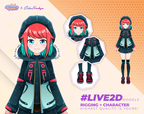 Red-Haired Adventure Girl VTuber Avatar - Perfect for Streamers ...