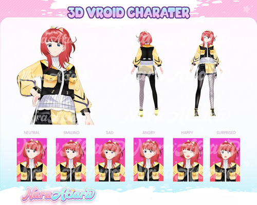 Captivate Viewers with the Cyberpunk Pink Hair Anime Girl 3D Vroid ...