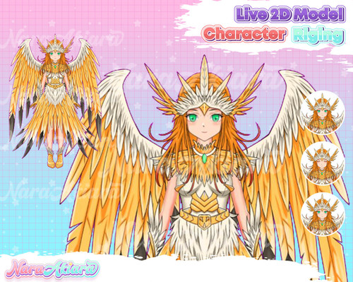 Soar to New Heights with Vtuber Live2d Anime Orange Pegasus Girl ...