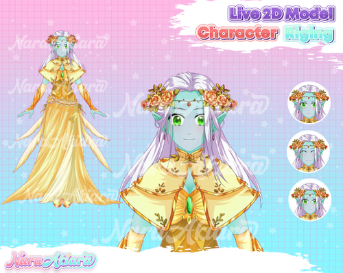 Mystical Elf Girl Anime VTuber Models: Experience the Magic of Live2D ...