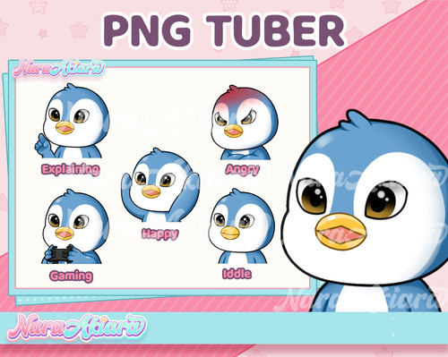 Perfect Penguins High-Quality PNG Tuber Assets for Unique Streamer ...