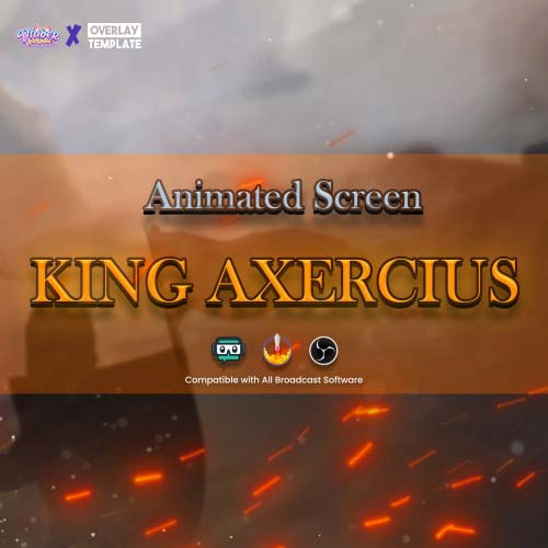 Elevate Your Stream's Visual Appeal with Creative Animated Screens King Axercius | Vtubergraphic