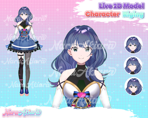 Vibrant Blue-Haired Anime VTuber Models: Experience the Cool Side of ...