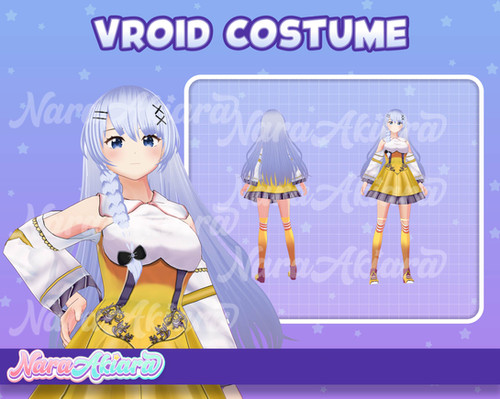 Gilded Elegance with White and Gold Dresses for Your Avatar | Vtubergraphic
