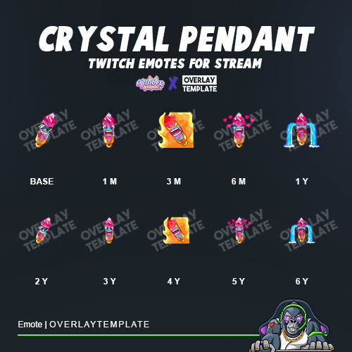 Crystal Pendant Emotes for Streaming Add a Magical and Mystical Touch ...