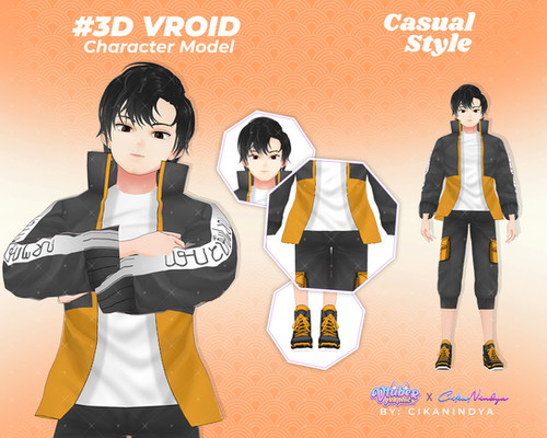 3D Vroid Model Midas Golden Themed Anime Boy VTuber Avatar Character ...