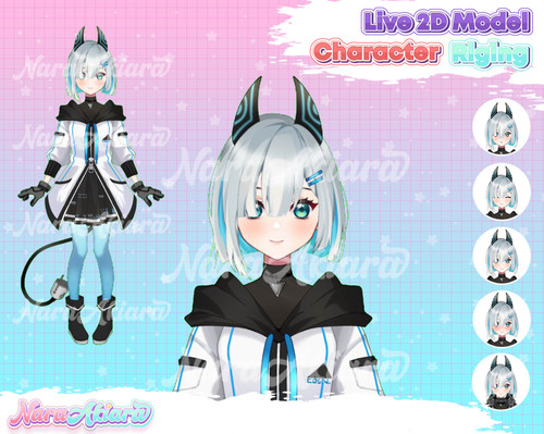 Step into a Futuristic World with the Vtuber Live2d Anime Semi Cyber ...