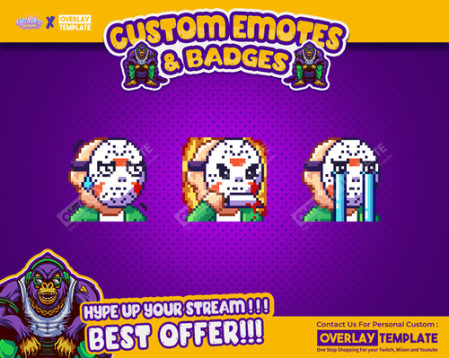 Jason Pixelated Emote Set 1 to Add a Spooky Touch to Your Stream ...
